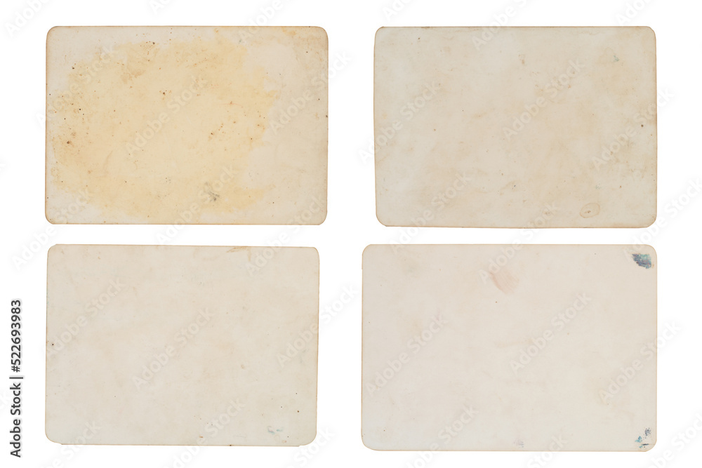 Set of photo paper with dusty and grungy texture and surface. Use for ...