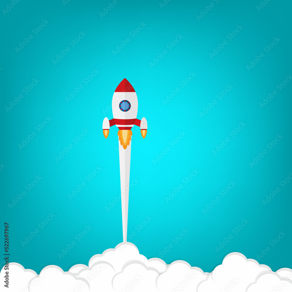 App launch. Startup vector concept, flat cartoon rocket or rocketship ... App launch. Startup vector concept, flat cartoon rocket or rocketship ...