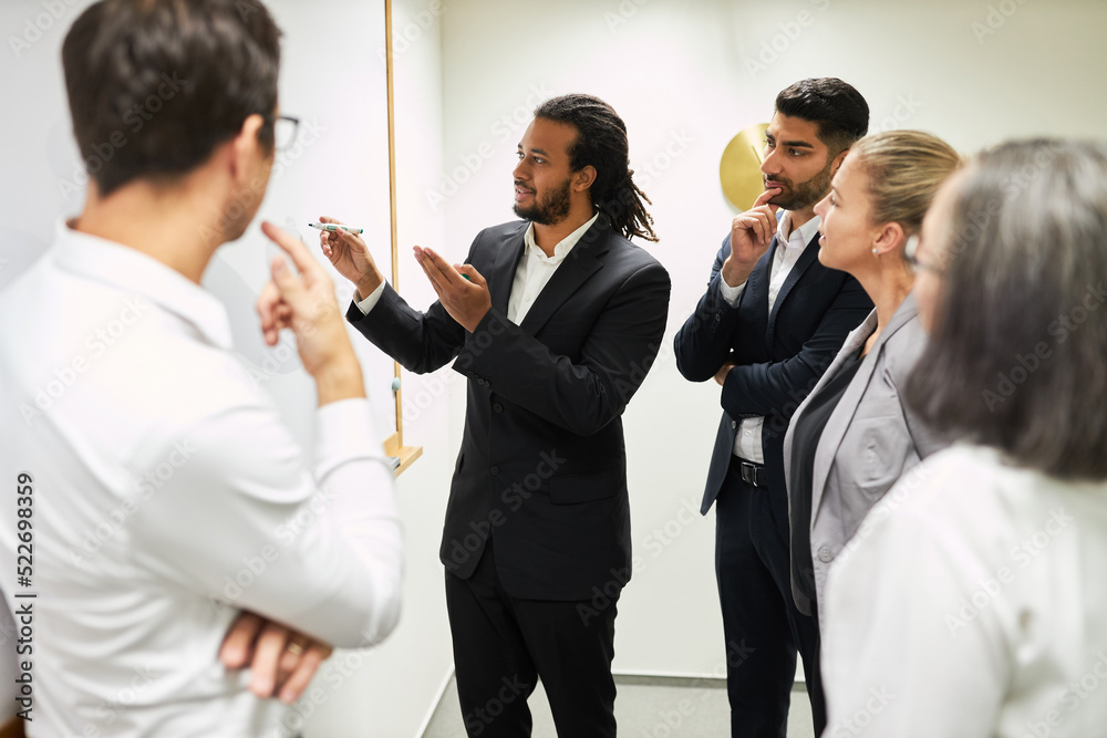 Business man as speaker in seminar or workshop Stock Photo | Adobe Stock