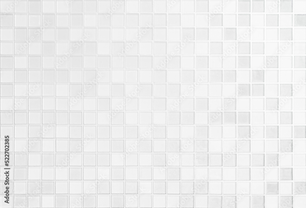 White tile wall chequered background bathroom floor texture. Ceramic ...