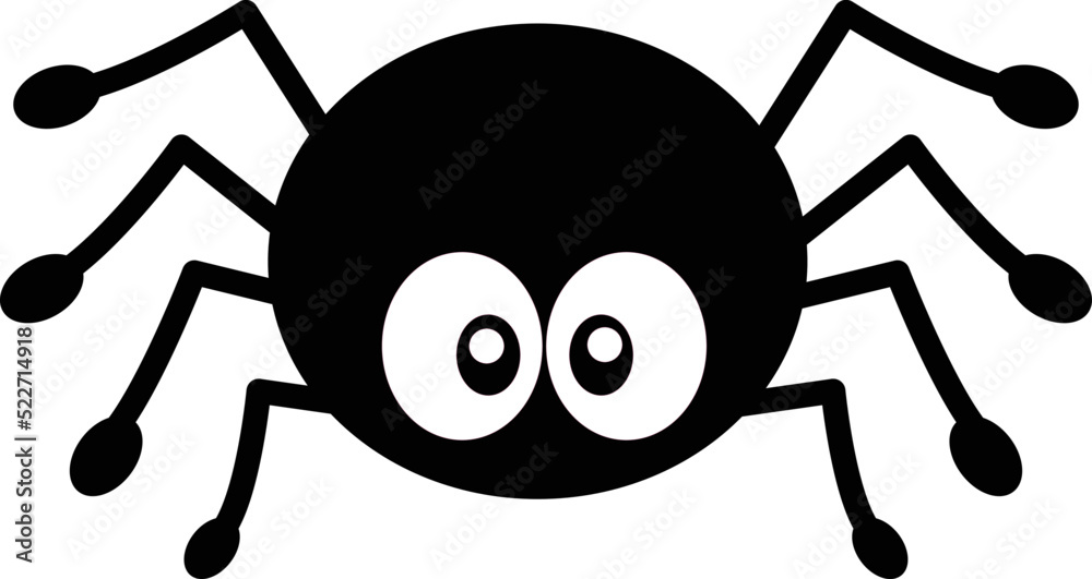 Cute Spider Vector illustration. Cute Spider Clip art or image. Stock ...