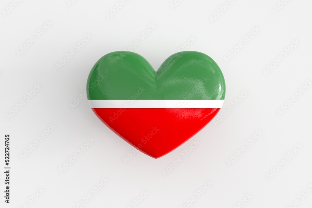 Illustrazione Stock Souvenir of Tatarstan - a heart-shaped badge with ...