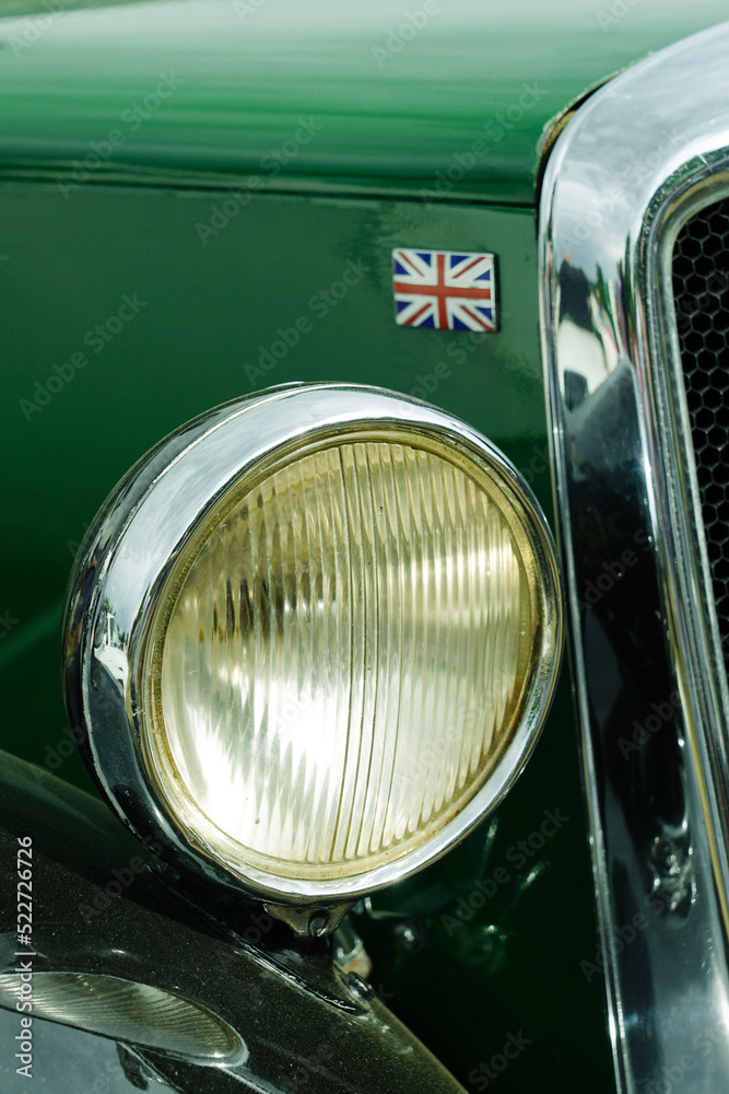 old classic car headlight Stock Photo | Adobe Stock