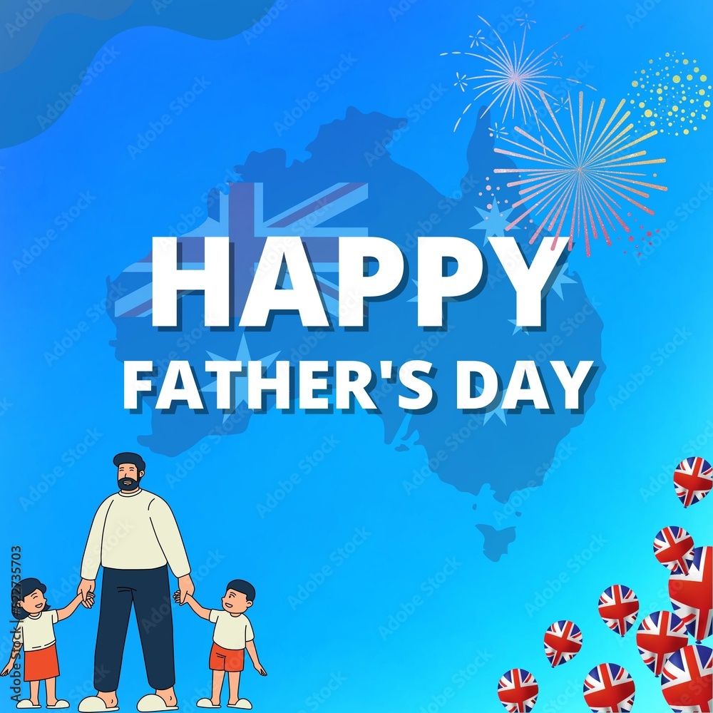 Happy Father's Day. This design is perfect for celebrating Australian ...