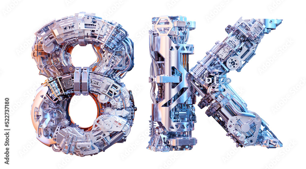 8K resolution modern television display standart. Full UHD tv screen 3D ...