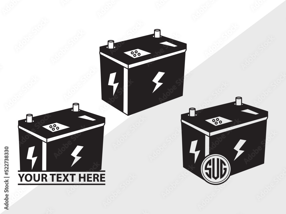 Car Battery Monogram SVG | Car Battery SVG | Car Mechanic Svg | Battery ...