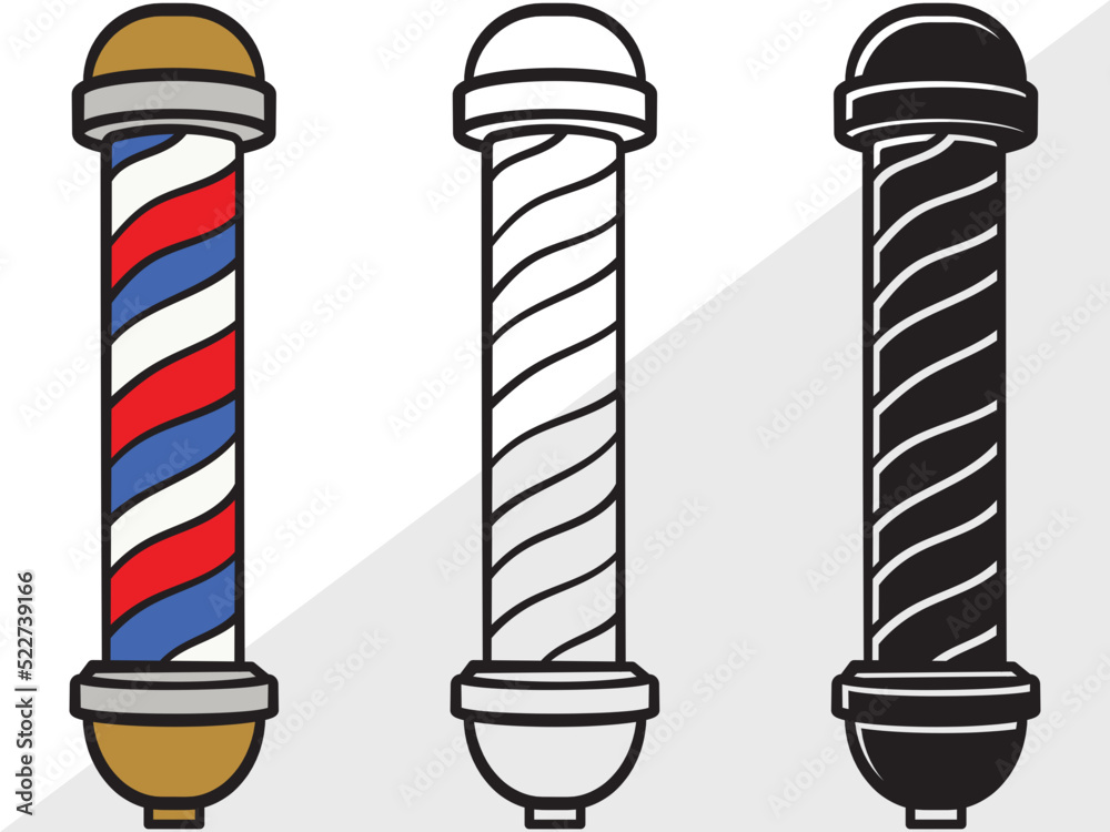 Barbers Pole Clipart SVG | Barber Svg | Barbershop Svg | Barber Light ...
