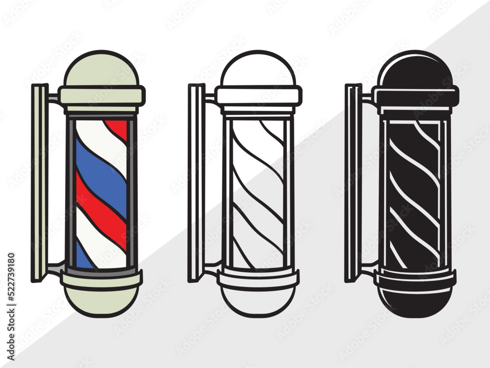 Barbers Pole Clipart SVG | Barber Svg | Barbershop Svg | Barber Light ...