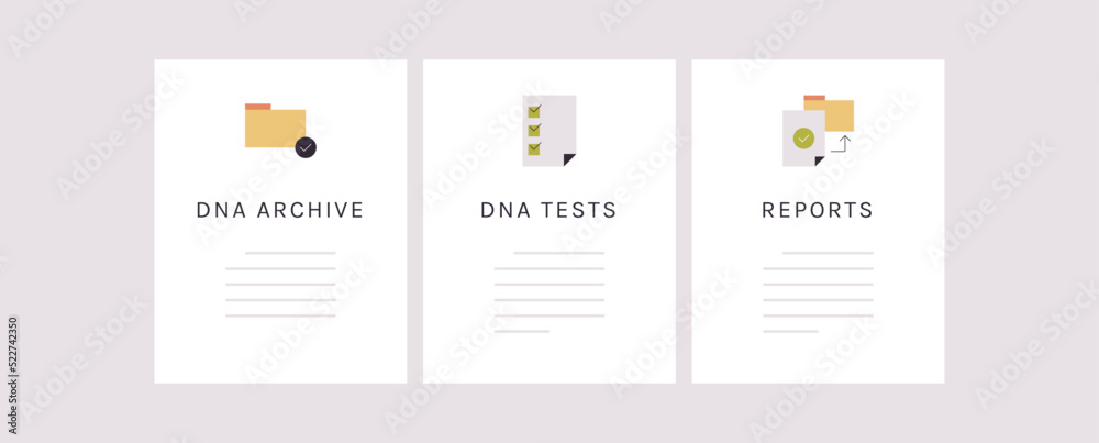 Dna archive, dna tests and reports web banners and simple different ...