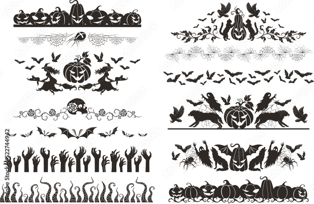 Halloween dividers collection Stock Vector | Adobe Stock