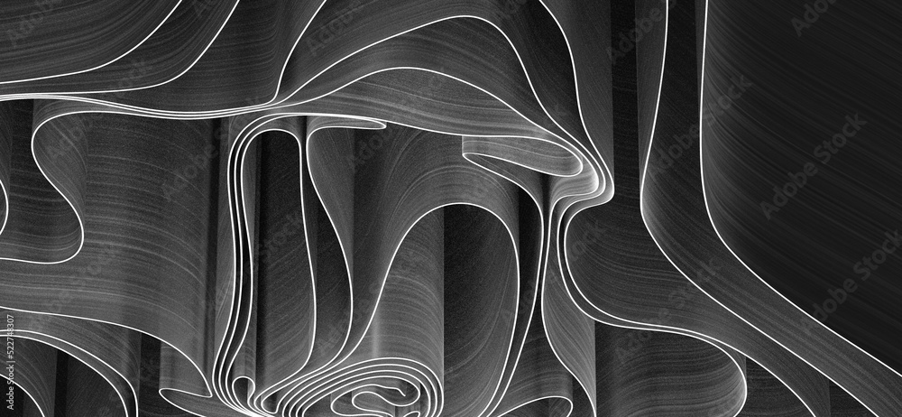 Abstract Dynamic Black Background with Various Shape Design. Usable for ...