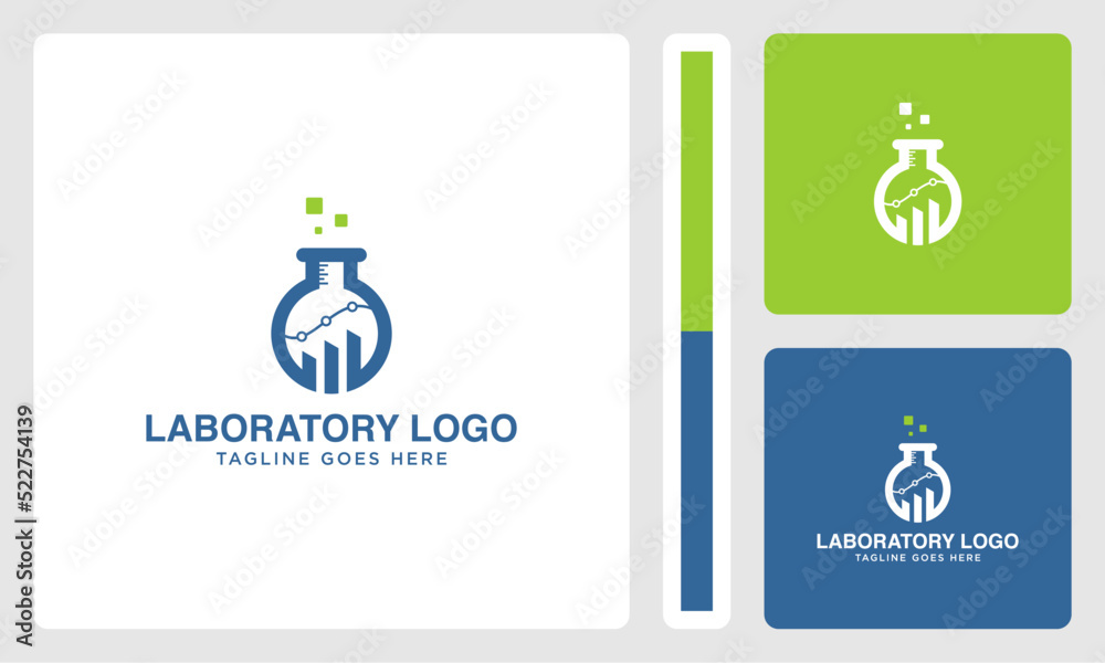 laboratory diagram technology logo design vector Stock Vector | Adobe Stock