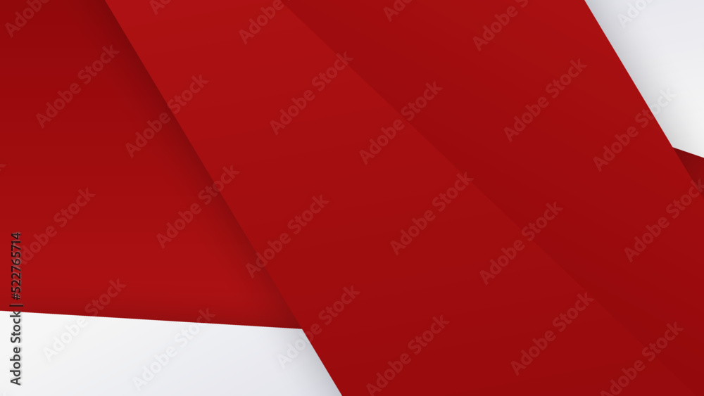 Modern red and white geometric shapes abstract background geometry ...