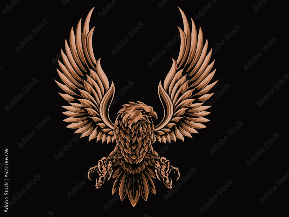 Vetor de eagle vector design, color editable do Stock | Adobe Stock