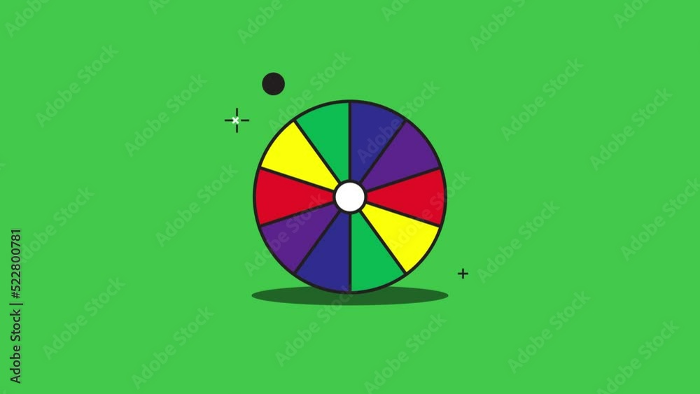Simple animation with rolling Beach ball on a green background. Sport ...