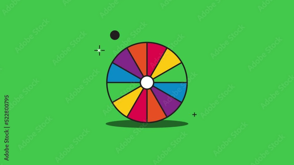 Simple animation with rolling Beach ball on a green background. Sport ...