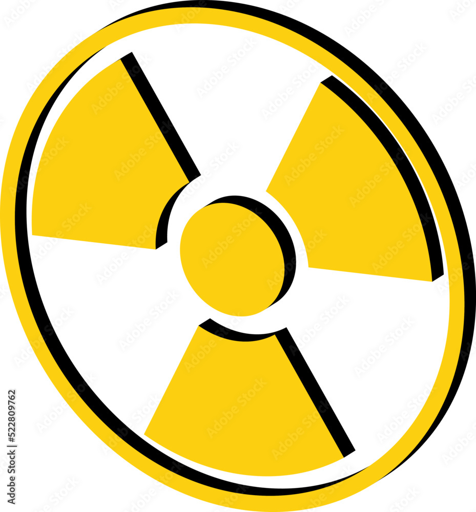 The radiation icon. Radiation symbol. Radioactive Nuclear material sign ...