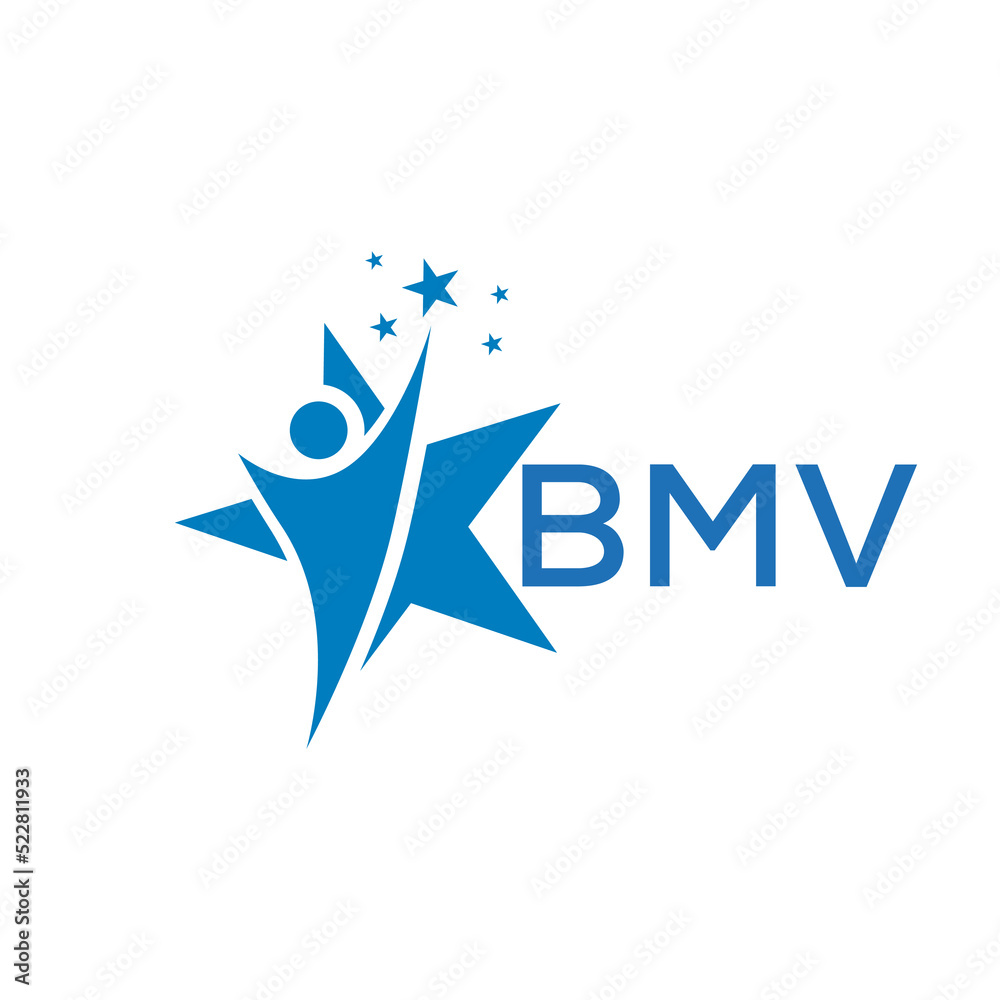 BMV Letter logo white background .BMV Business finance logo design ...