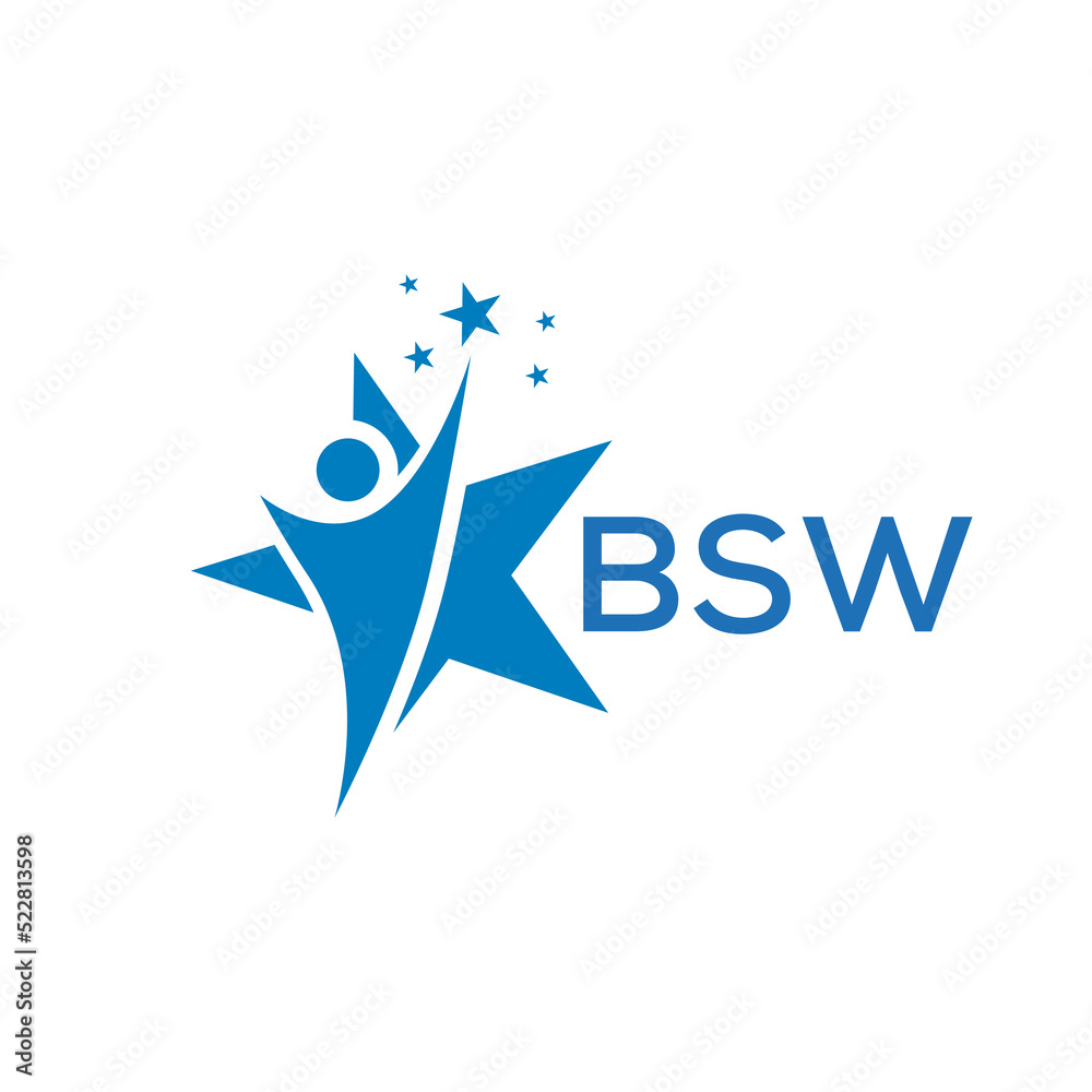 BSW Letter logo white background .BSW Business finance logo design ...
