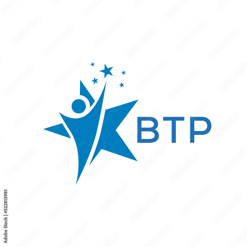 Vecteur Stock BTP Letter logo white background .BTP Business finance ...