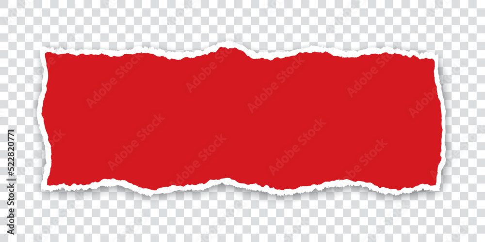 vector red colored torn paper banner with ripped edges with space for ...