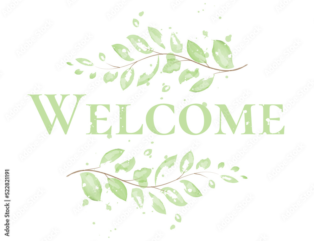 Vintage vector welcome handwritten inscription. hand drawn lettering ...