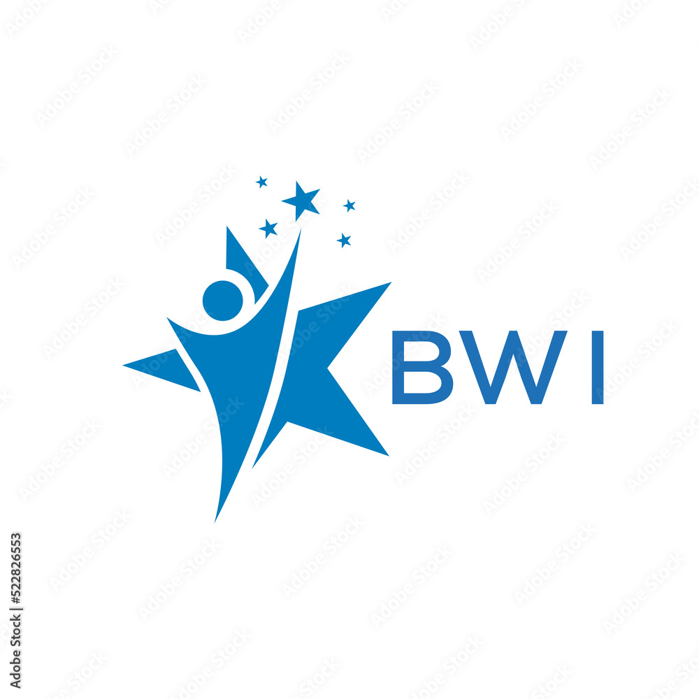 BWI Letter logo white background .BWI Business finance logo design ...