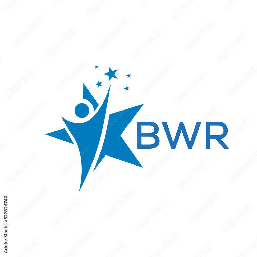 Vecteur Stock BWR Letter logo white background .BWR Business finance ...
