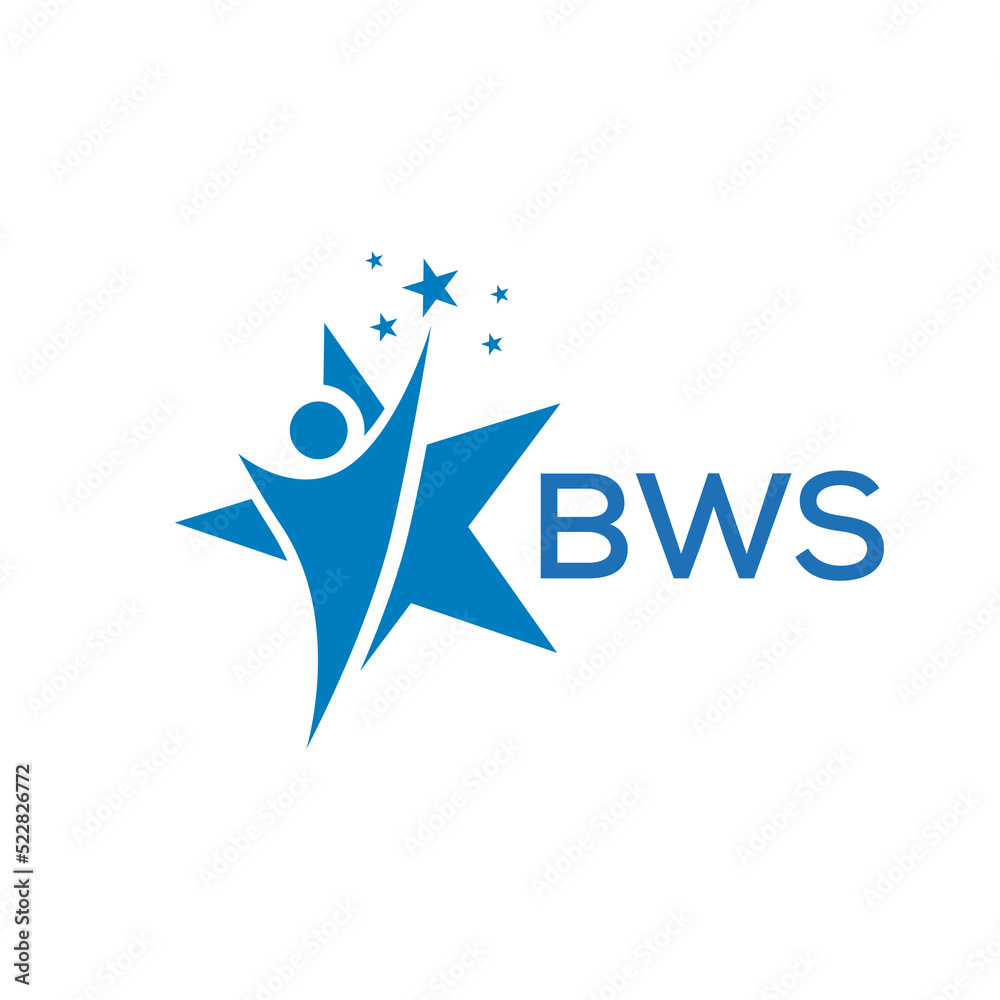 BWS Letter logo white background .BWS Business finance logo design vector image in illustrator ...
