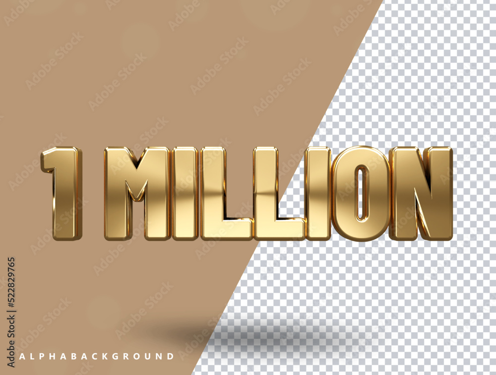 1 million follower text effect Stock Vector | Adobe Stock