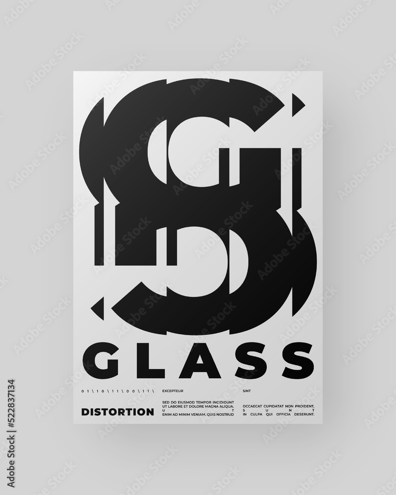 Abstract Poster Design. Vertical A4 format. Modernism brochure ...