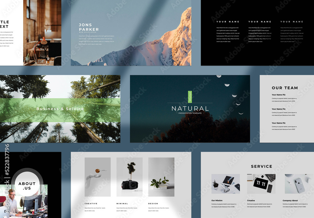Natural Presentation Layout Stock Template | Adobe Stock