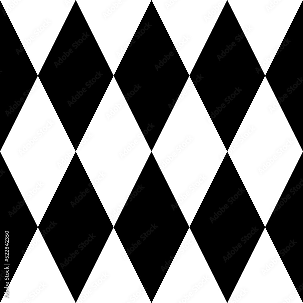 Rhombus, diamond texture. Seamless repeat pattern. Black shapes ...