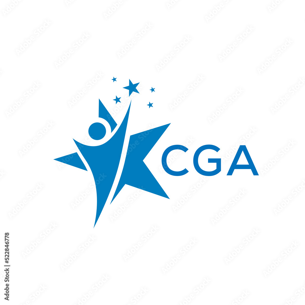 CGA Letter logo white background .CGA Business finance logo design ...