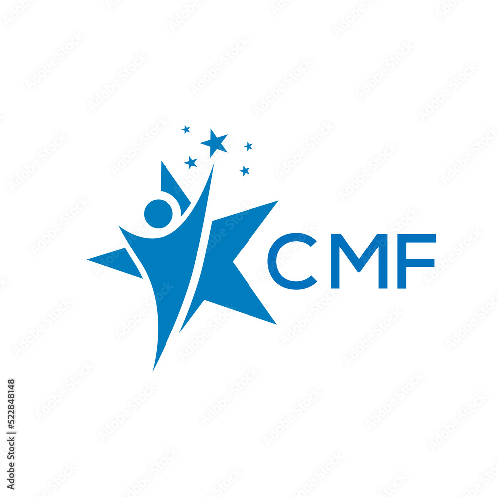 CMF Letter logo white background .CMF Business finance logo design ...