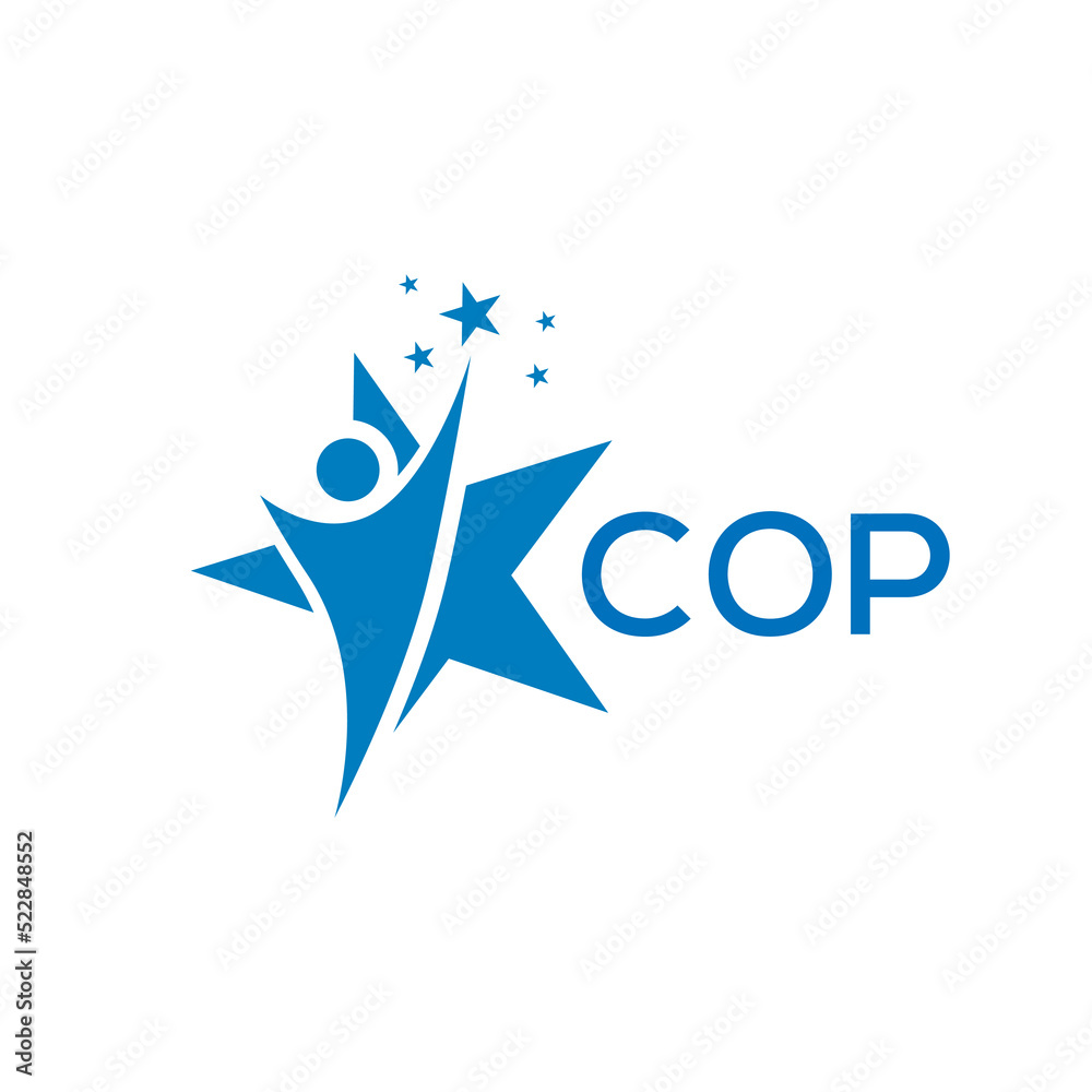COP Letter logo white background .COP Business finance logo design ...