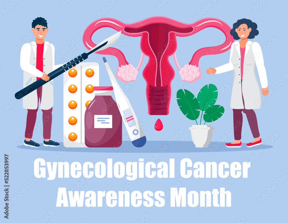Gynecologic cancer awareness month concept vector for medical websites ...
