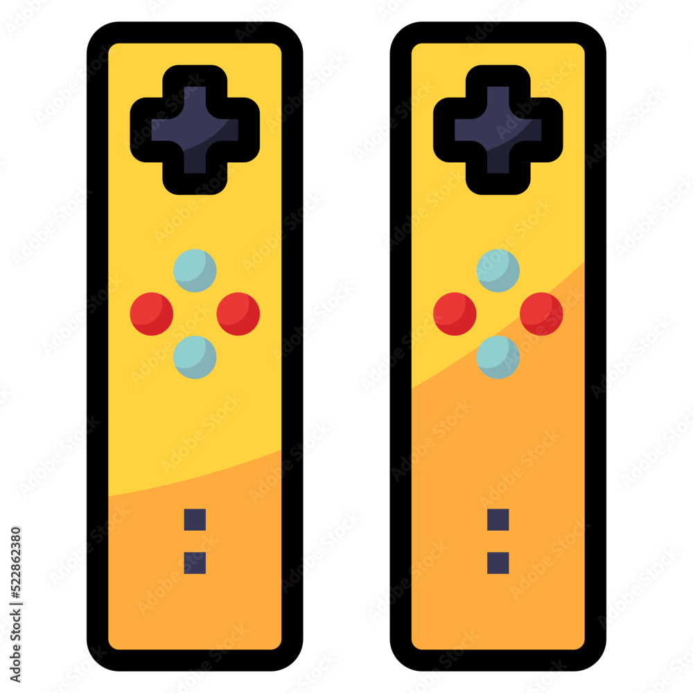 Remote game controller wifi - filled outline icon Stock Vector | Adobe ...