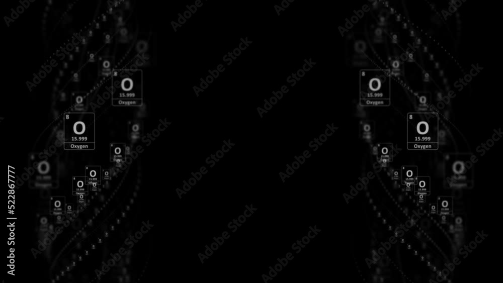 OXYGEN Molecule Symbol, Chemistry Periodic Table, Animation, Background ...