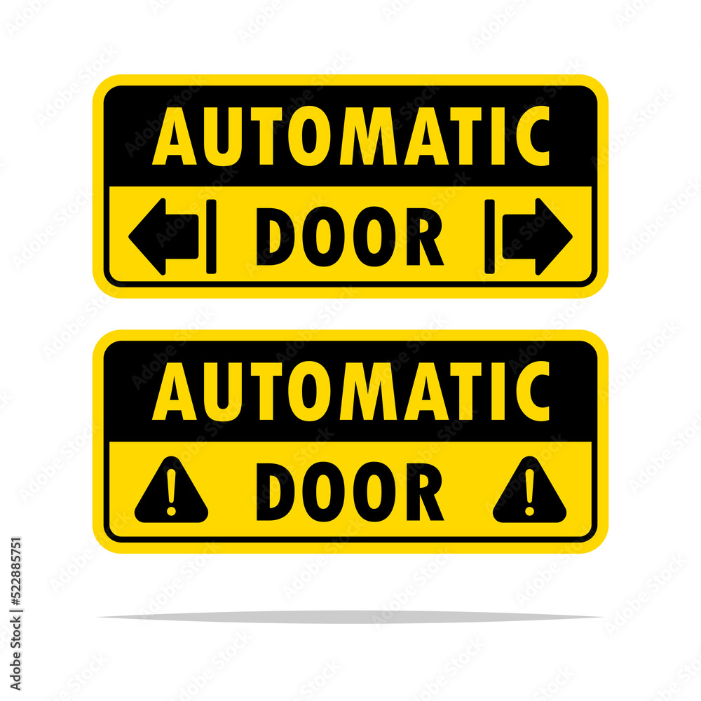 Automatic door sign vector isolated illustration Stock Vector | Adobe Stock