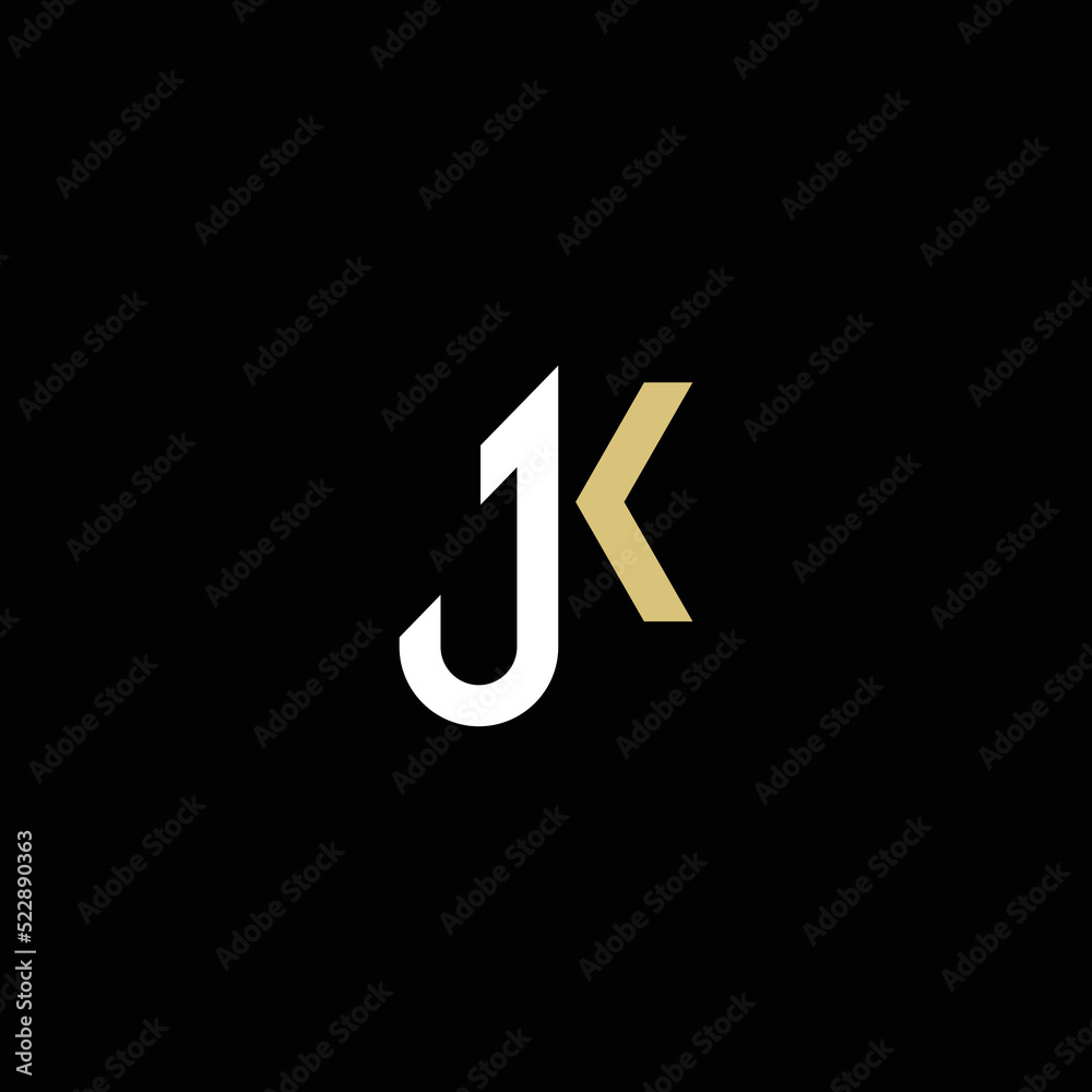 JK Letter Logo Design. JK letter logo Vector Illustration - Vector ...