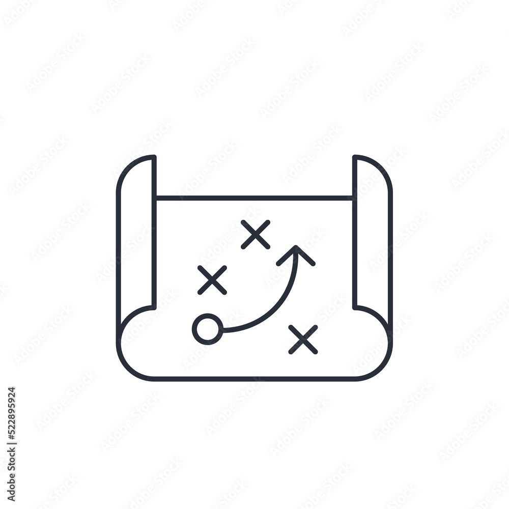 Tactics, strategy. Plan development. Promotion map, maneuver. Vector ...