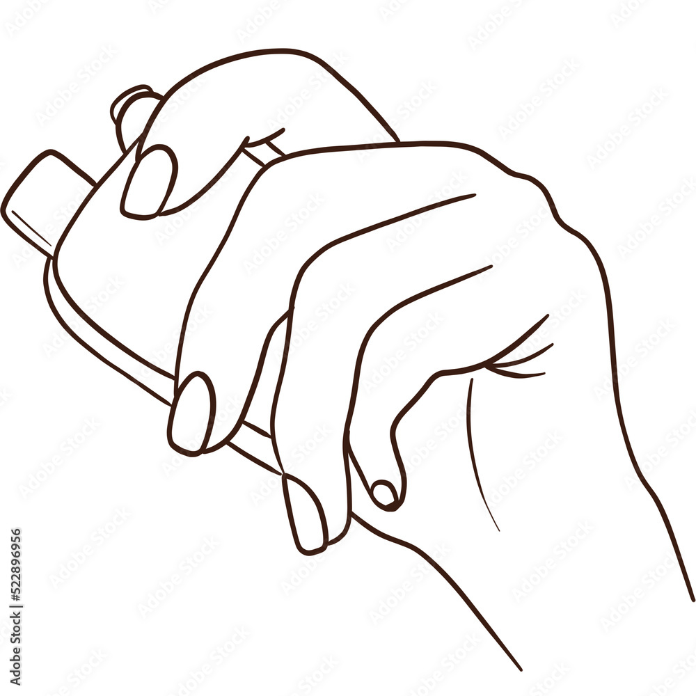 Hand-drawn vape clipart. Doodle illustration of an electronic cigarette ...