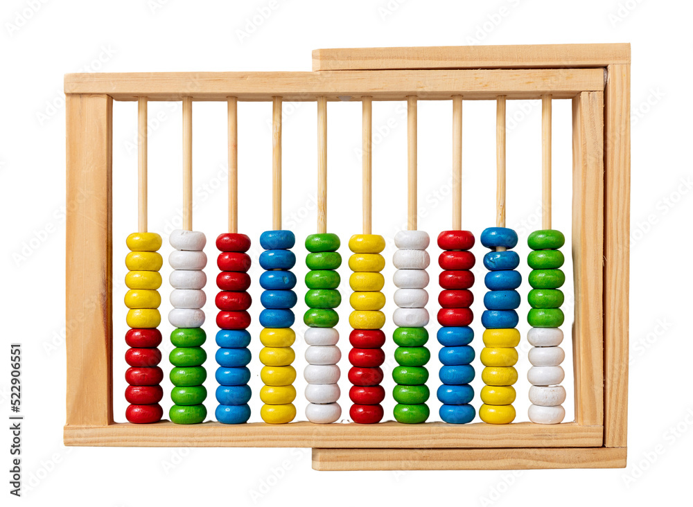 School abacus isolated transparent background. Basic Maths tool for ...