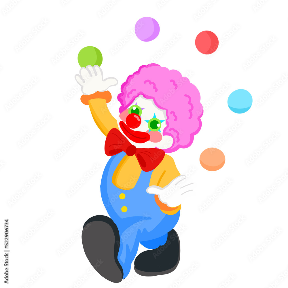 cartoon drawing of clown character Stock Illustration | Adobe Stock