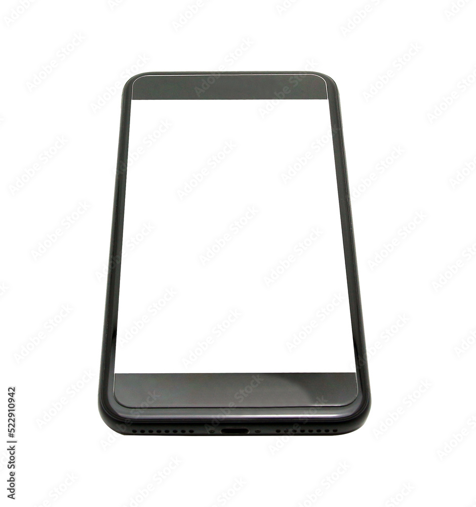 empty mobile phone on transparent background png file Stock Photo ...