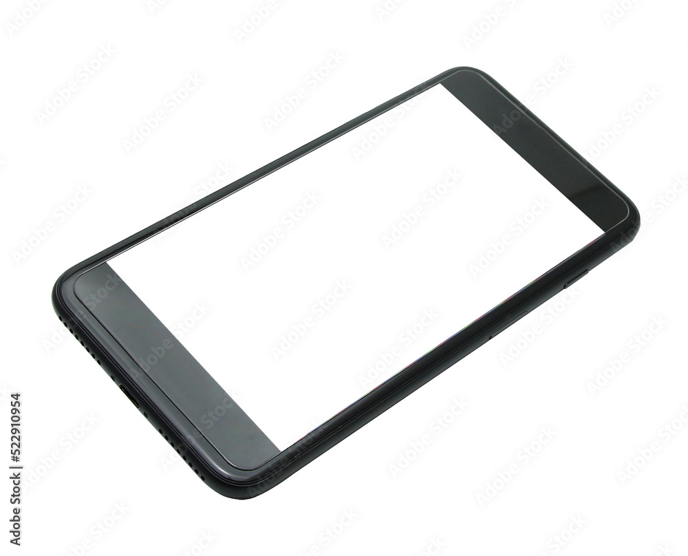 empty mobile phone on transparent background png file Stock Photo ...