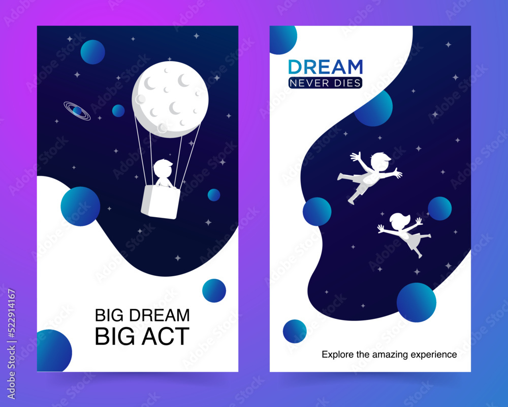 outer space kids banner illustration - welcome banner Stock Vector ...