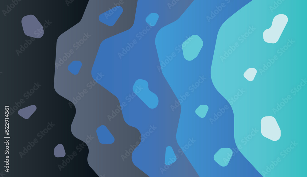 editable blue rock gradation vector background with modern style Stock ...
