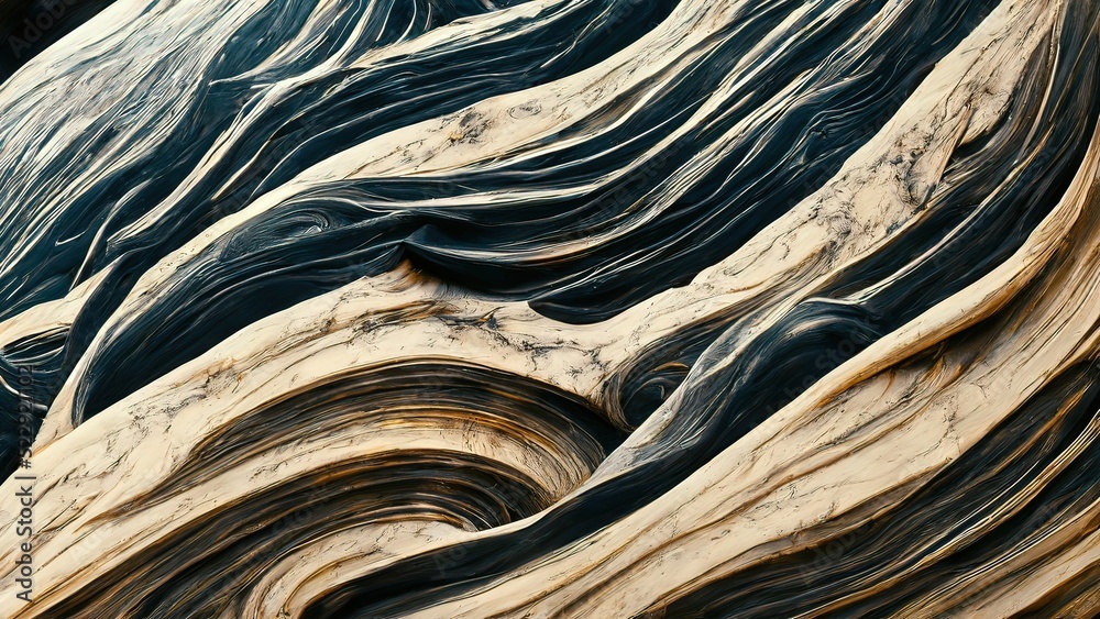 Marble wave. 4k marble luxury background with gold and blue watter ...